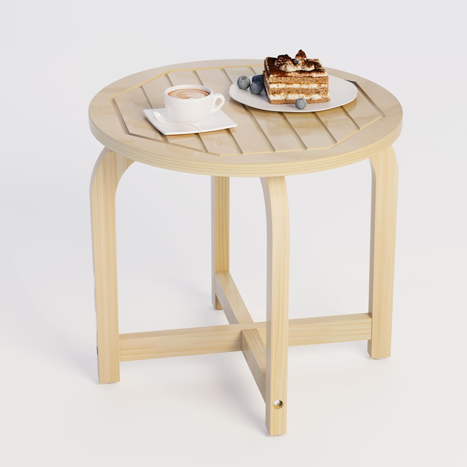 Amazon.com: Chilihom Wood Side Table,Small Round End Table,Accent Side ...