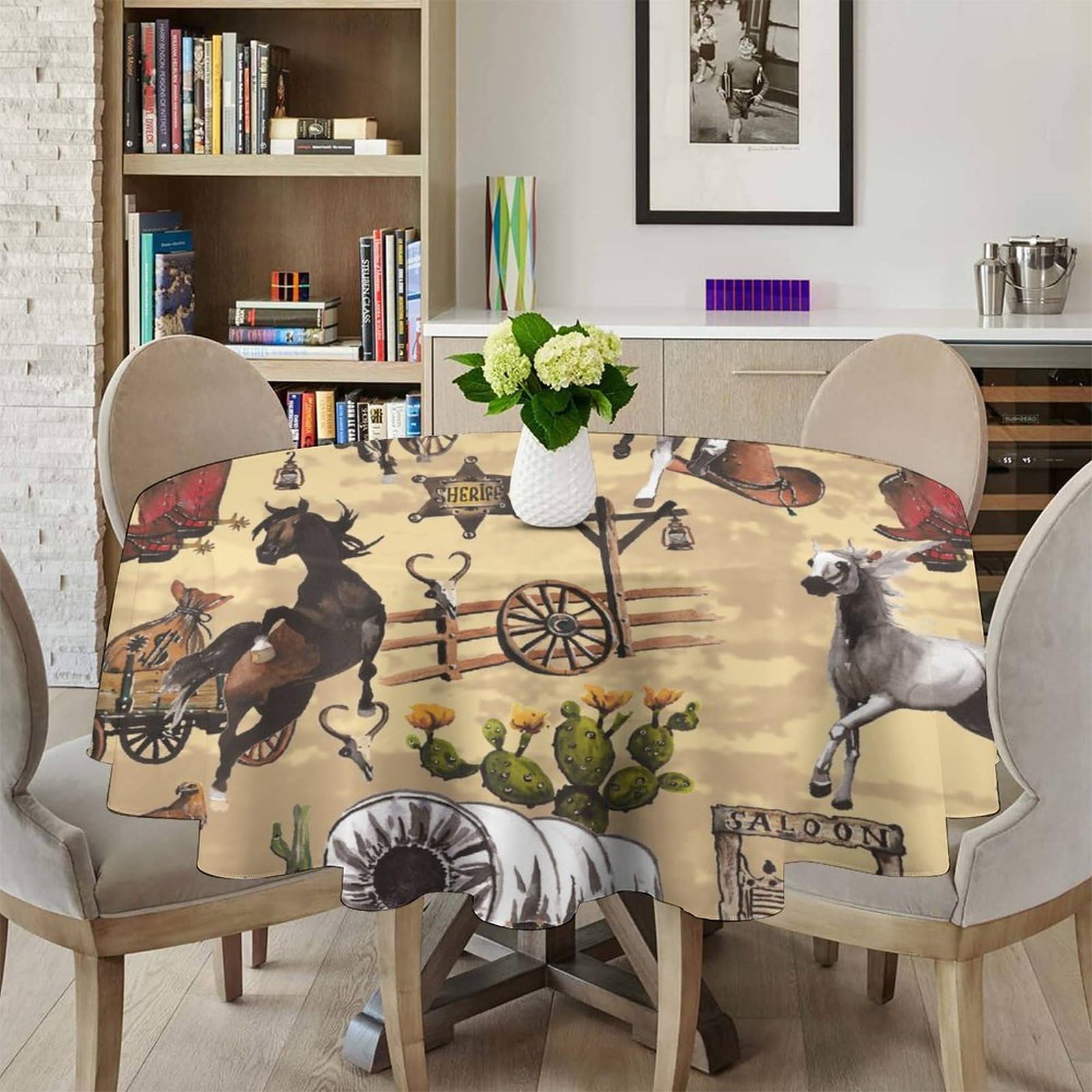 Cowboy Vintage Table Cloths Vintage Table Cloths Western Etsy Israel