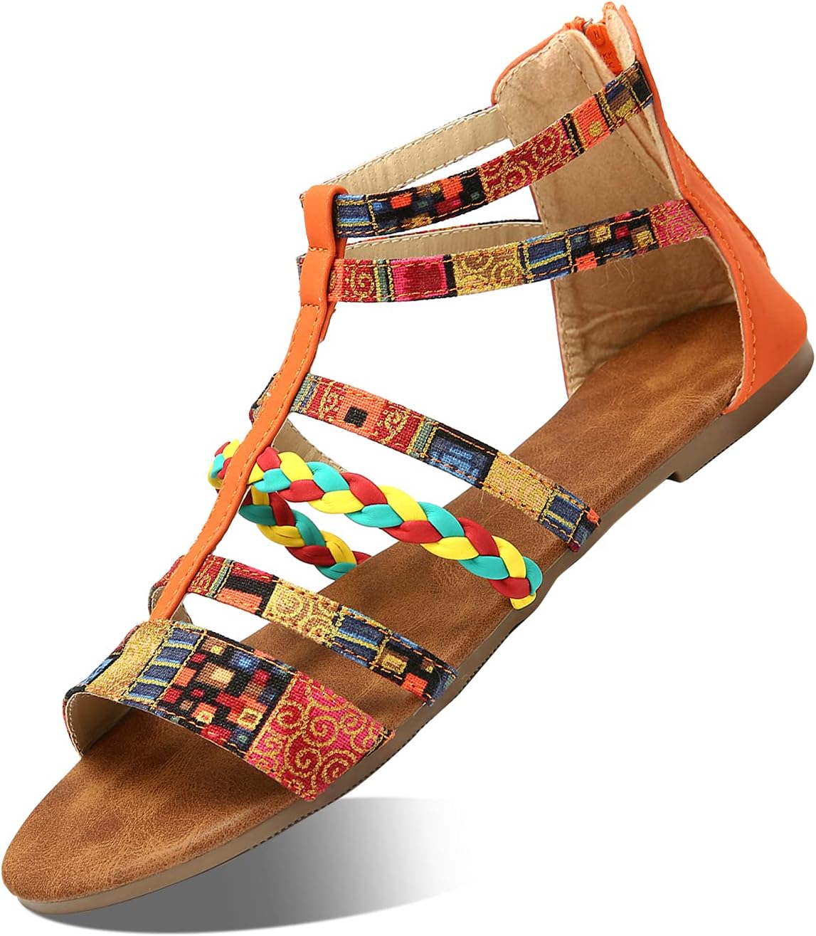 Amazon.com | CAMFOSY Summer Flat Sandals for Women, Womens Beach ...