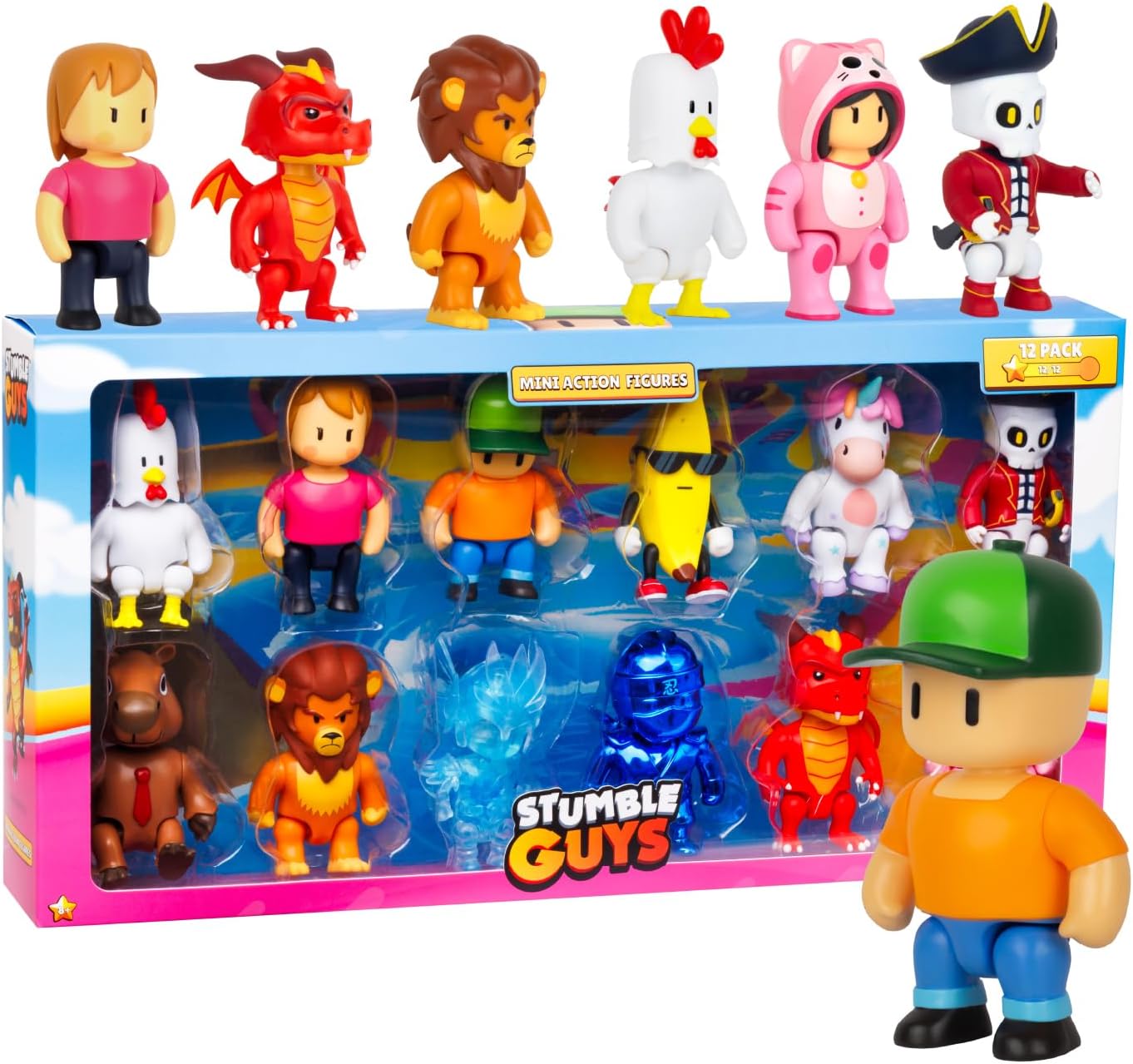 Amazon.com: Official Stumble Guys Ultimate Mini Action Figures 12-Pack ...