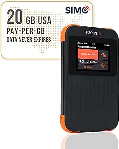 Amazon.com: SIMO Solis 5G WiFi Mobile Hotspot + 20GB US Data Card ...