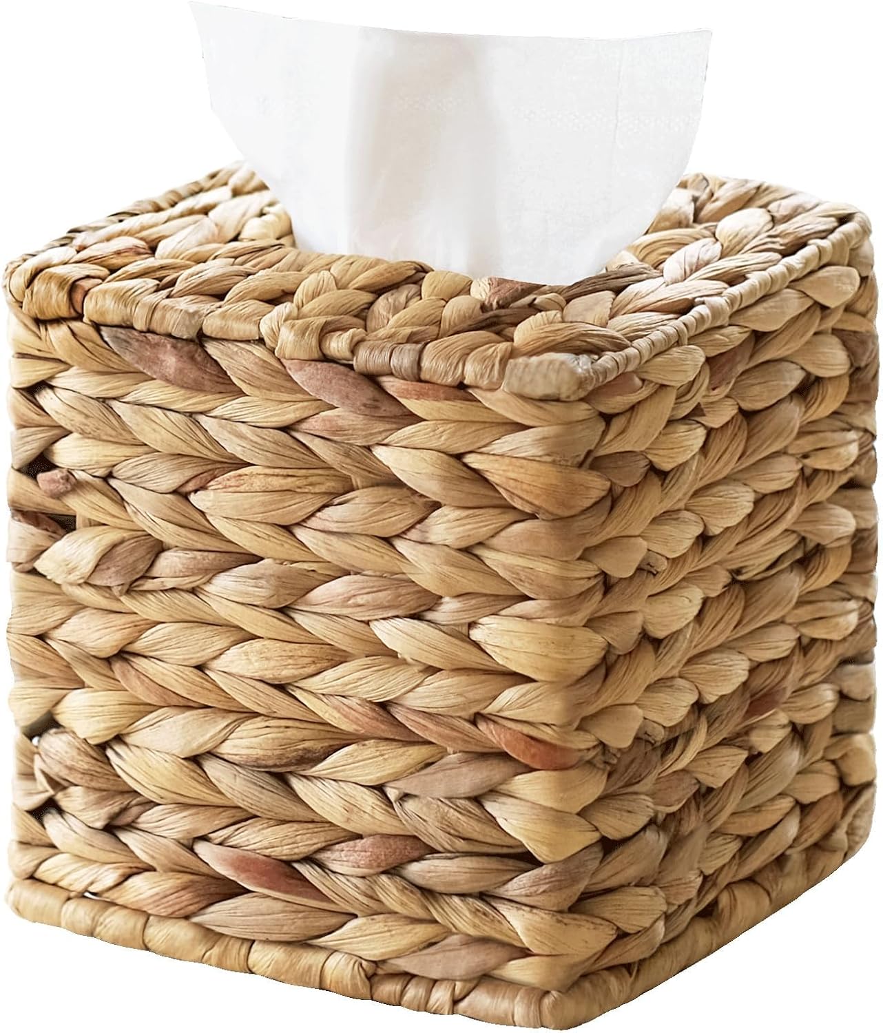 Amazon.com: Rattan Tissue Box Cover Square, Wicker Tissue Box Holder ...