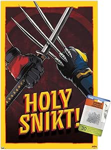 Amazon.com: Marvel Deadpool & Wolverine - Holy Snikt! Wall Poster with ...