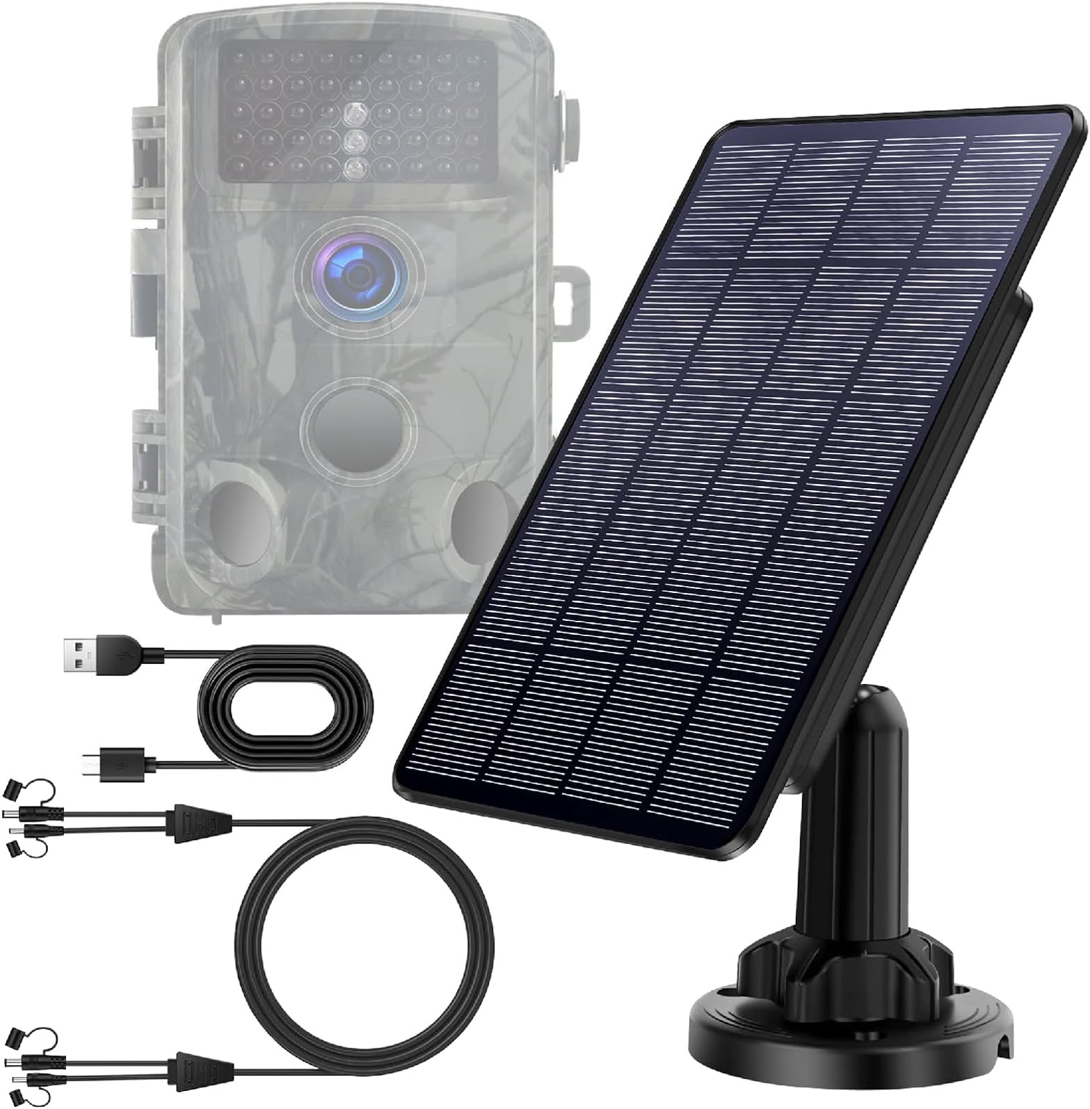 Amazon.com : Trail Camera Solar Panel with Battery Build-in 4000mah ...