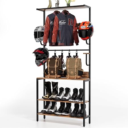 Amazon.com: OMISRUIS Motorcycle Helmet Holder Floor Mounted Stand, Wall ...