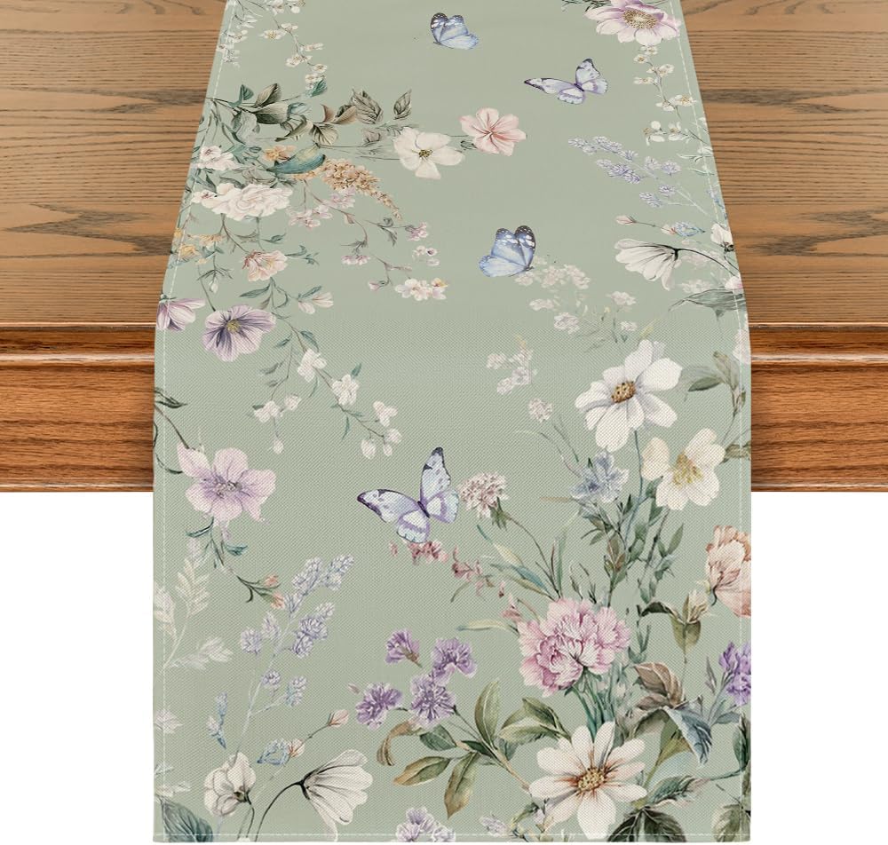 Amazon.com: Artoid Mode Green Floral Wildflower Leaf 210 GSM Spring ...