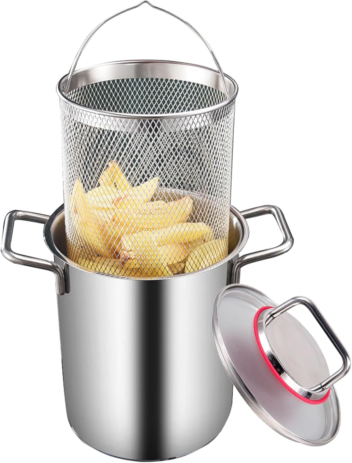 Amazon.com: Deep Fryer Pot for Kitchen French Fries and Chicken ...