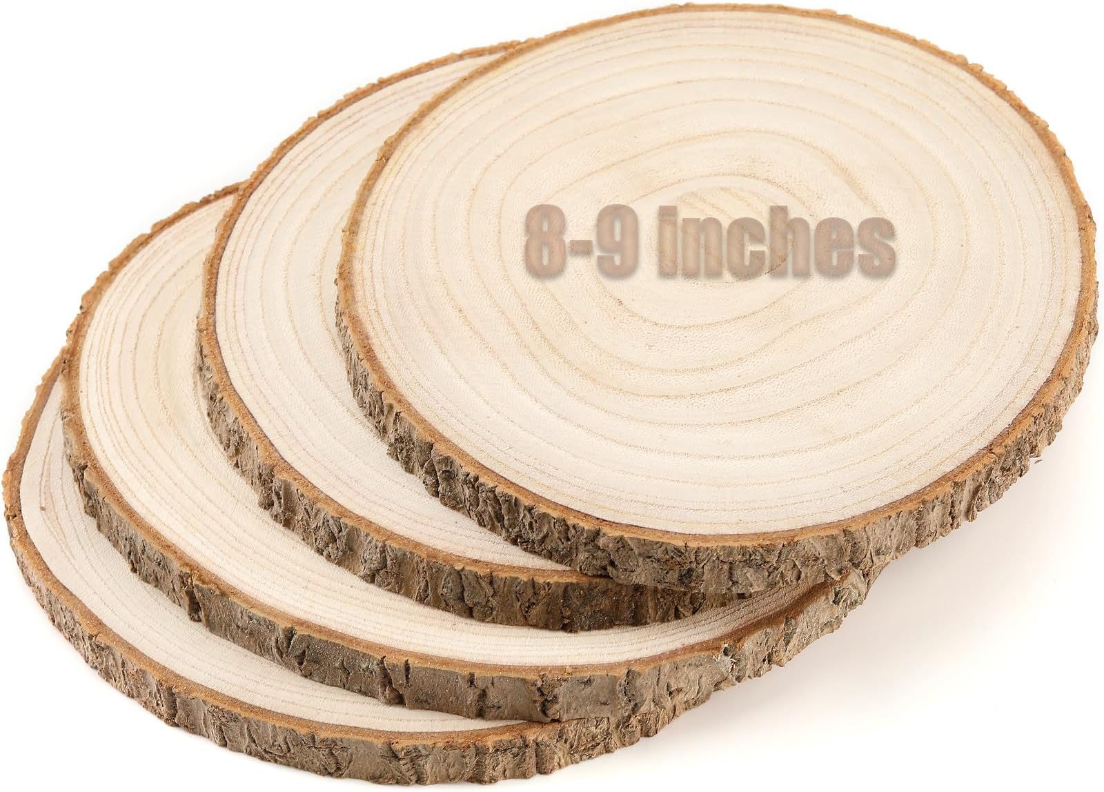 Amazon.com: 5 Pack Round Rustic Woods Slices with Cracks, 9"-12 ...