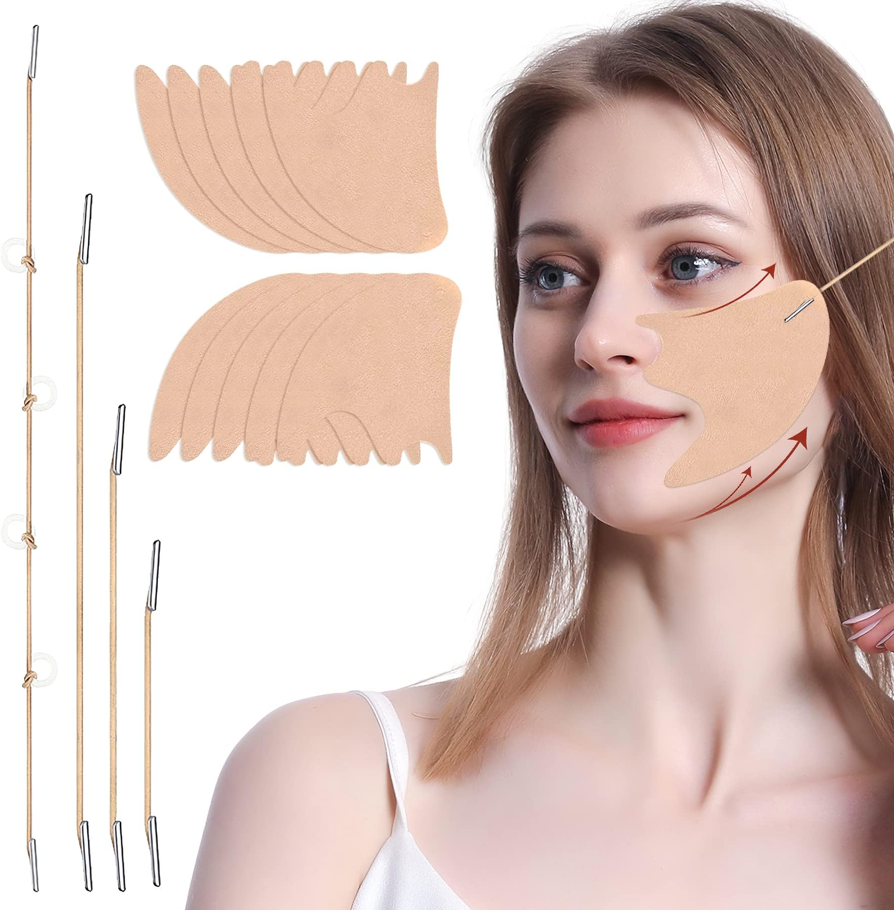 Amazon.com : Face Lift Tapes Smile Lines Wrinkles Patches, Face ...