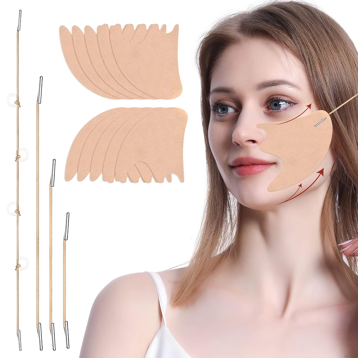 Amazon.com : Face Lift Tapes Smile Lines Wrinkles Patches, Face ...