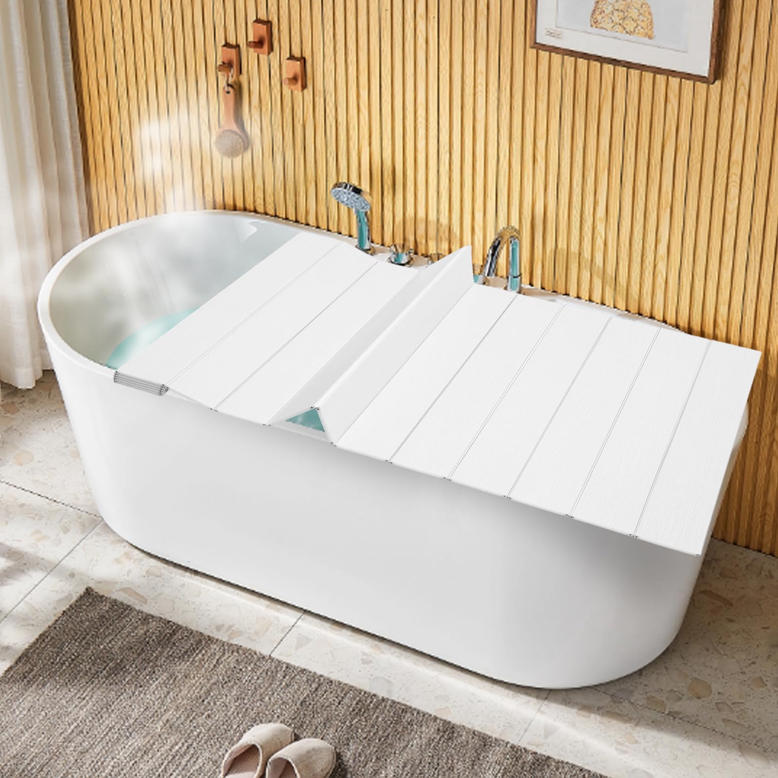 Amazon.com: LYNICESHOP Bathtub Tray, Bathtub Cover Folding Bath Lid ...