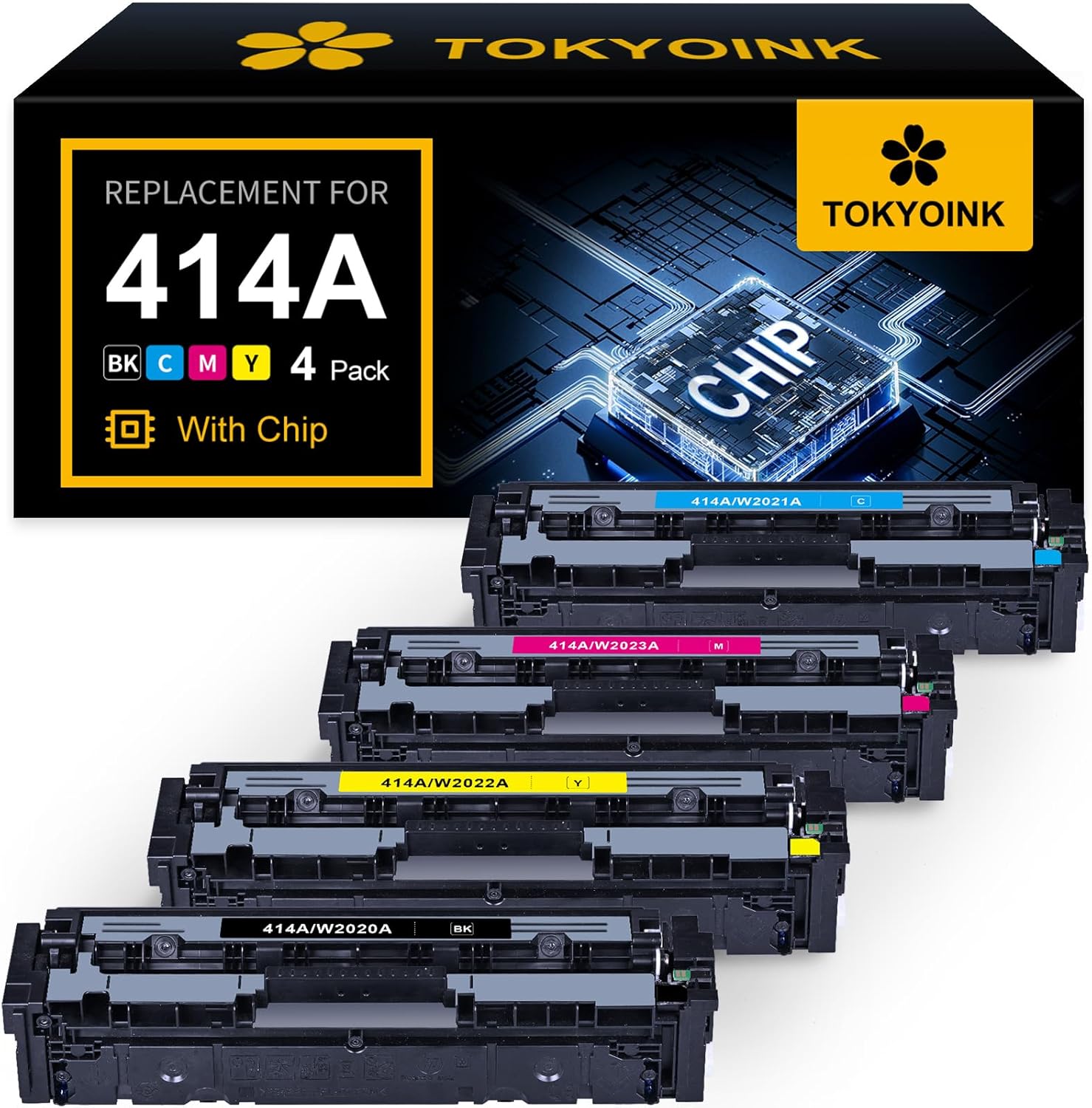Amazon.com: 414A Toner Cartridges [OEM Chip] Replacement for HP 414A ...