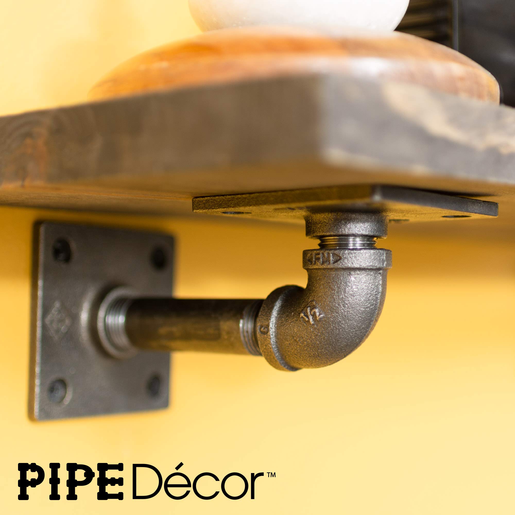 Buy PIPE DÉCOR 1/2" Industrial Flange NEW Square Design Half Inch ...