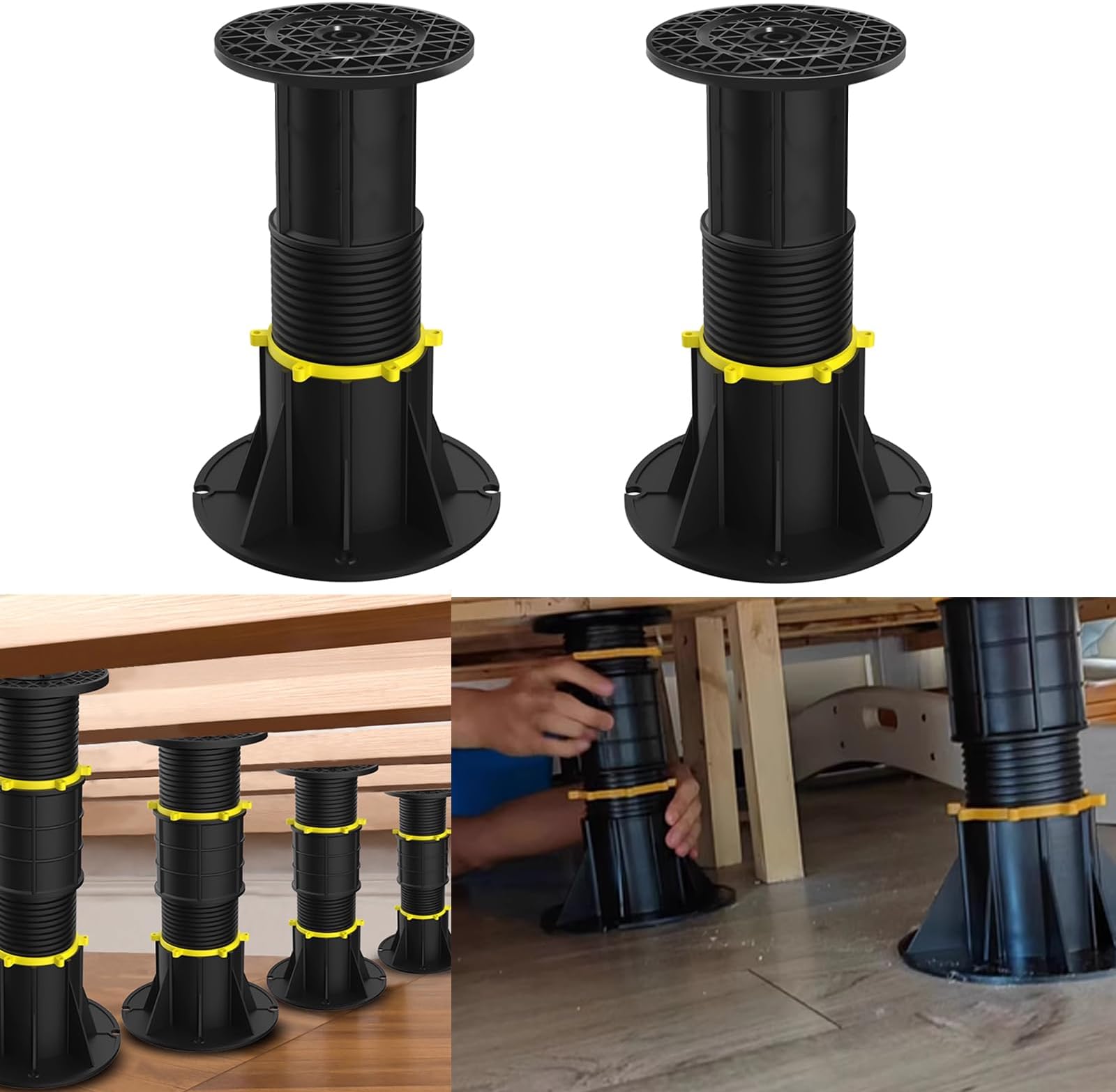 Amazon.com: IRONDIY 6PCS Metal Adjustable Height Center Support Leg for ...