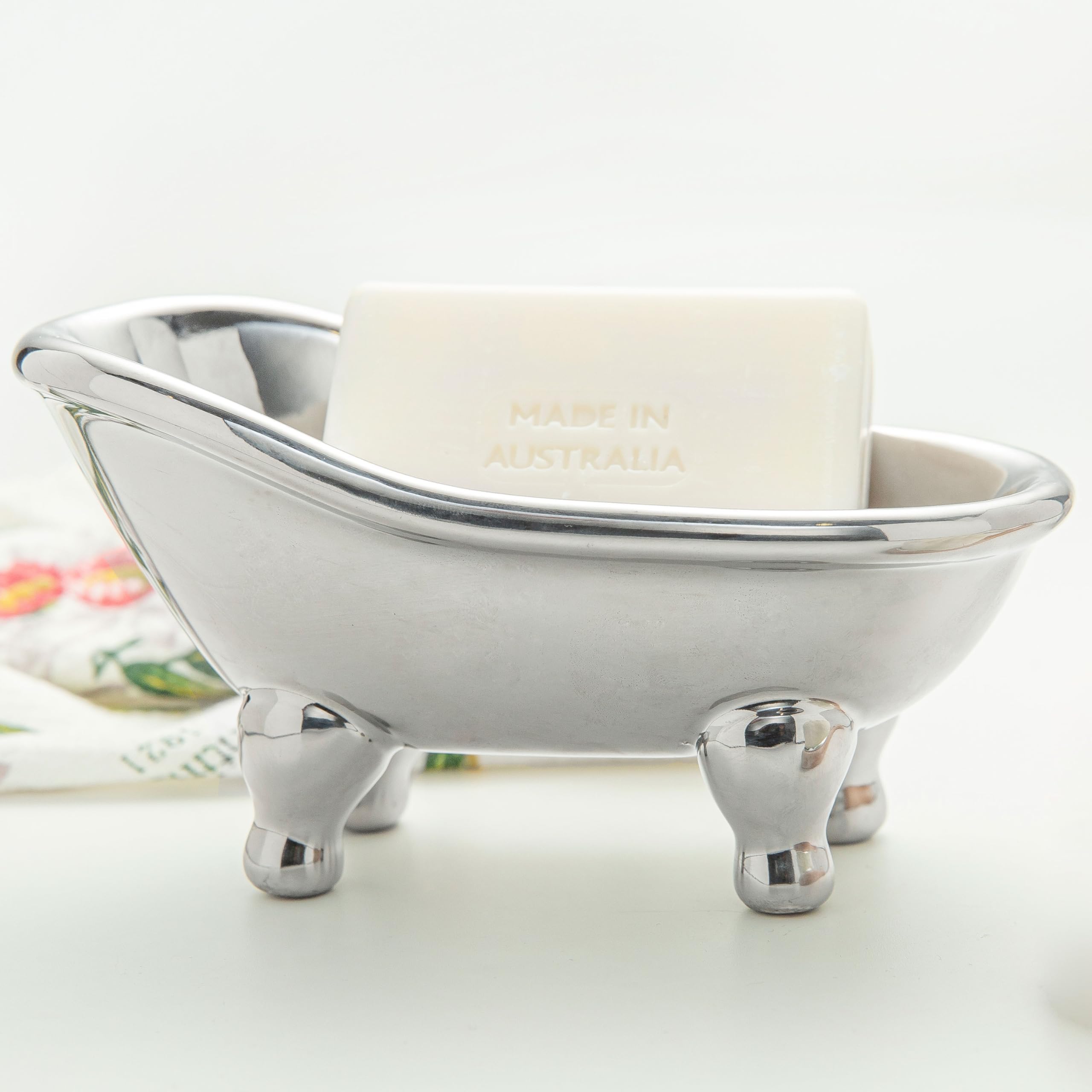Amazon.com: C&W Vintage Enamelware Small Soaps Dish Basin Pour Le Bain ...