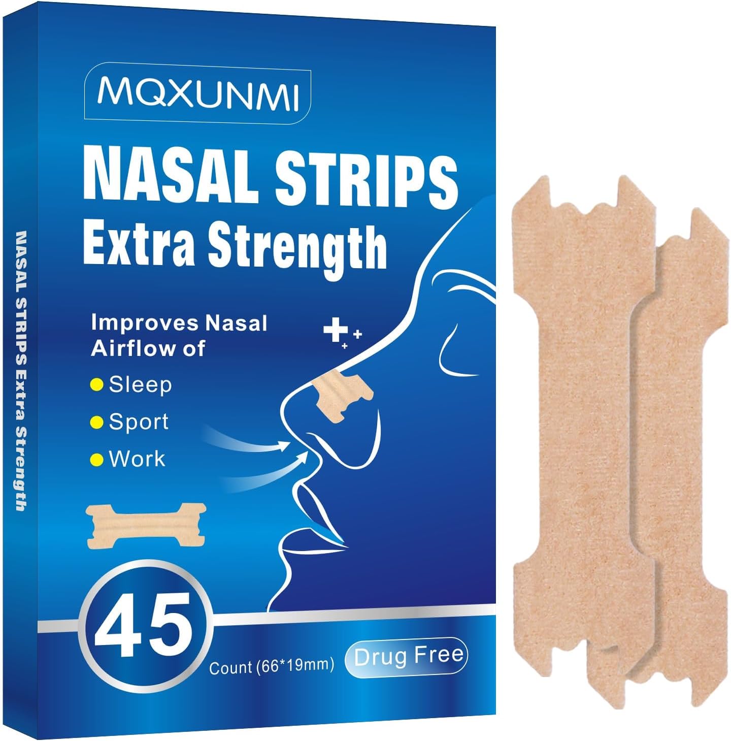 Amazon.com: Nasal Strips,Clear Nasal Strips with Box(66mm*19mm) (30 ...