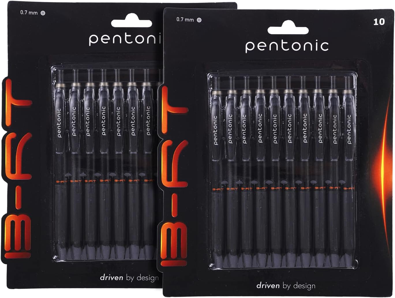 Pentonic B-RT 0.7mm Retractable Ball Point Pen Blister Pack | Black Ink ...