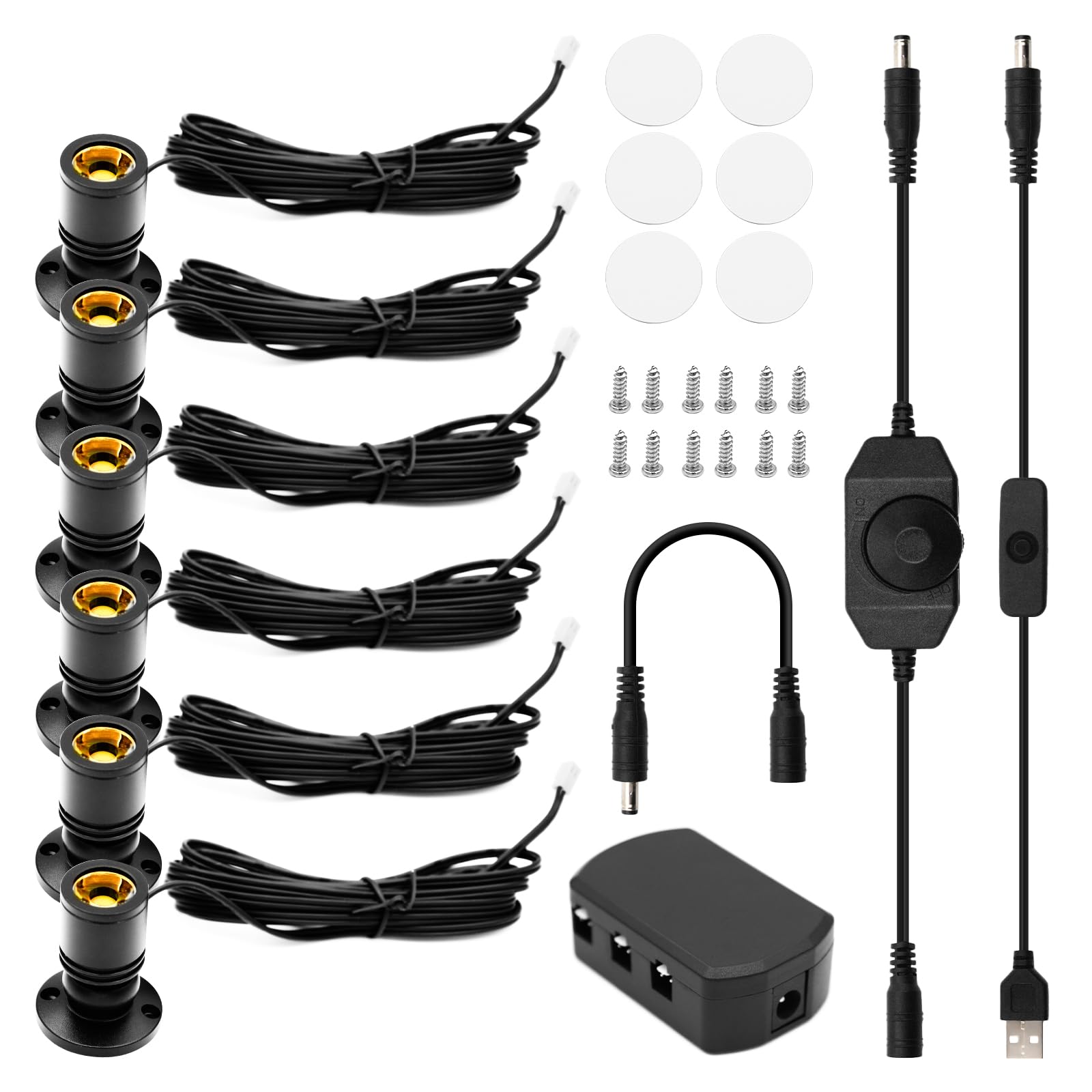 Dtructiew LED Mini Spot Light 6PCS, 1W 5VLed Spotlight Indoor with ...