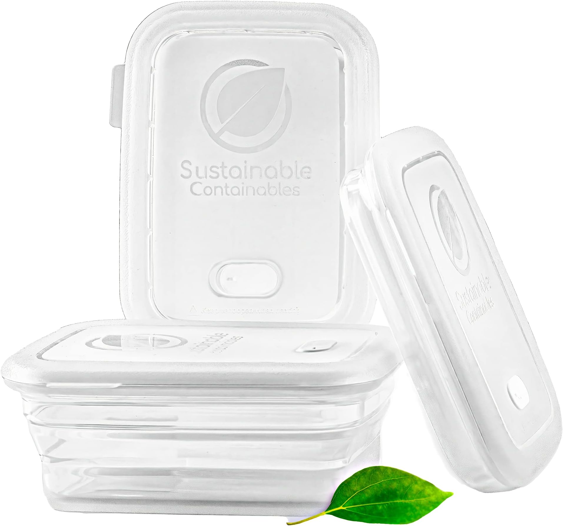 Amazon.com: Silicone Collapsible Food Storage Containers, BPA Free, 100 ...