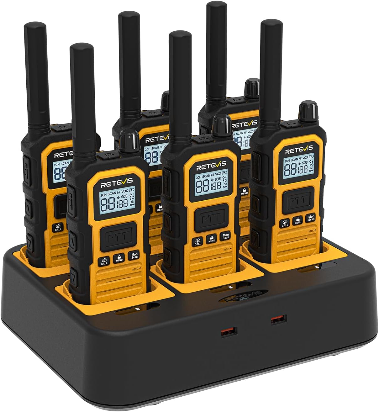 Amazon.com: Retevis RB48 Plus Walkie Talkies Long Range, Heavy Duty ...