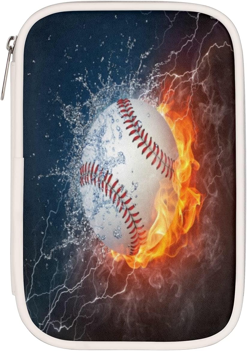 Amazon.com: Baseball Cute Pencil Case Fire Baseball Pencil Box for Kids ...