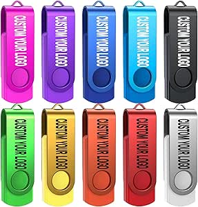 Amazon.com: Custom USB Flash Drive 128MB 100 Pack Promotional Product ...