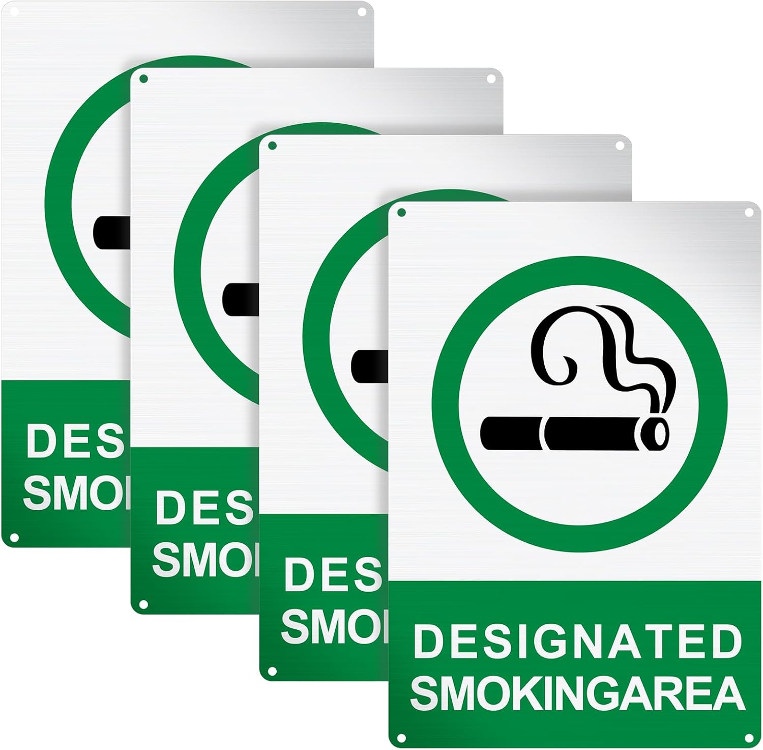 Amazon.com: Therwen 4 Pack Designated Smoking Area Sign 7 x 10 Inch ...