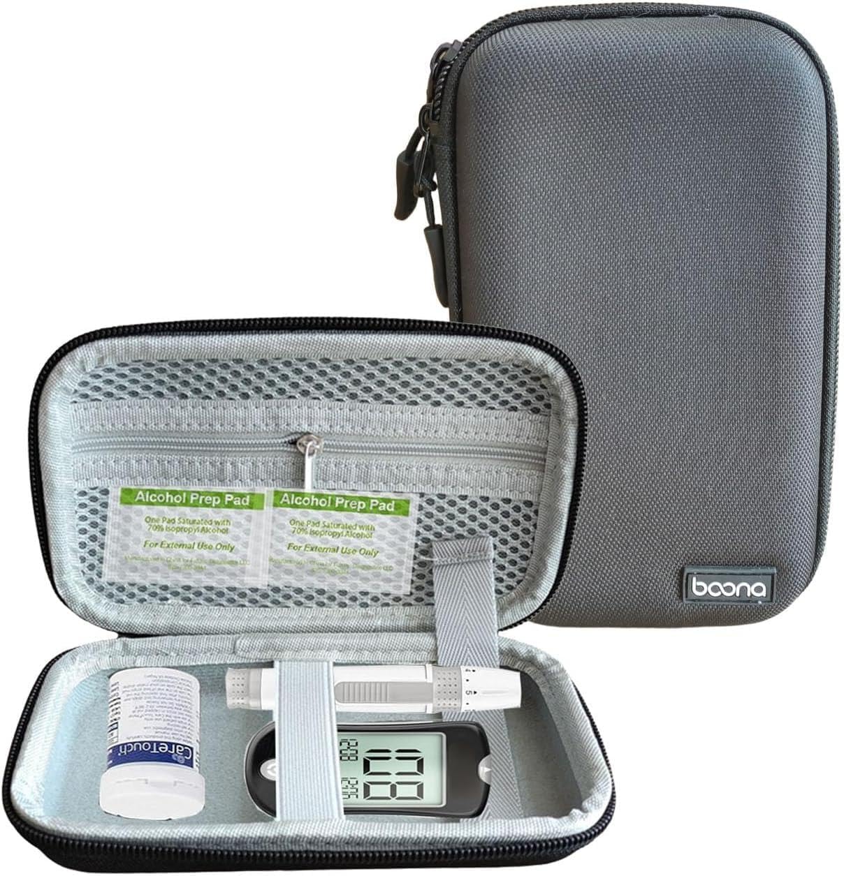 Amazon.com: Glucose Meter Case Monitor Hard Case Diabetic Supplies ...