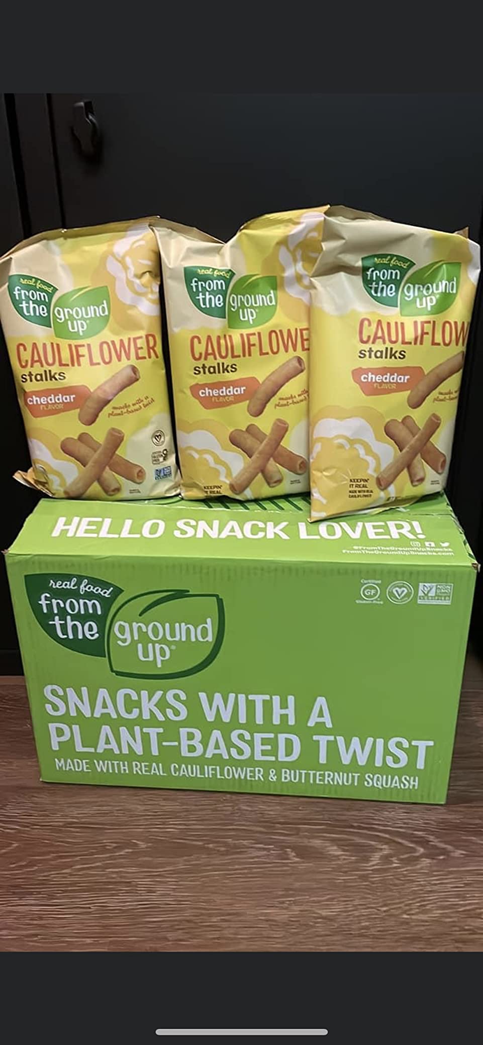 Amazon.com: FROM THE GROUND UP Cauliflower Stalk Cheddar Stick, 4 OZ