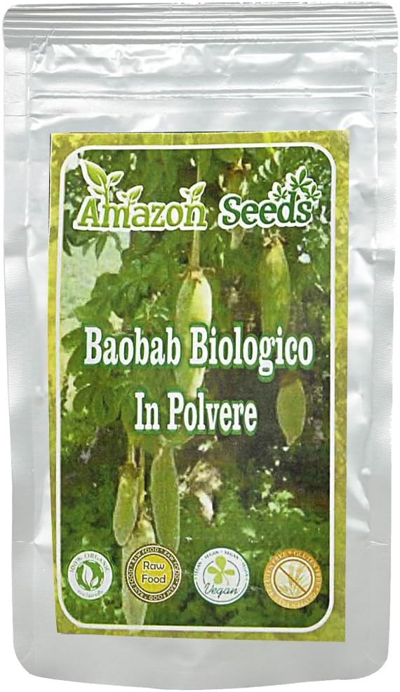 BAOBAB BIOLOGICO IN POLVERE AMAZONSEEDS 250G : Amazon.it: Salute e cura della persona