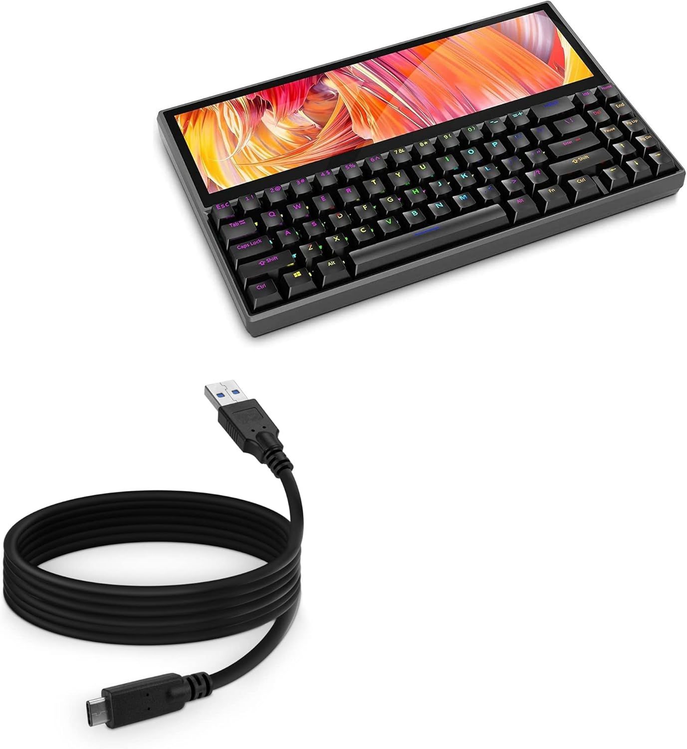 Amazon.com: BoxWave Cable Compatible with Ficihp Mechanical Keyboard K2 ...