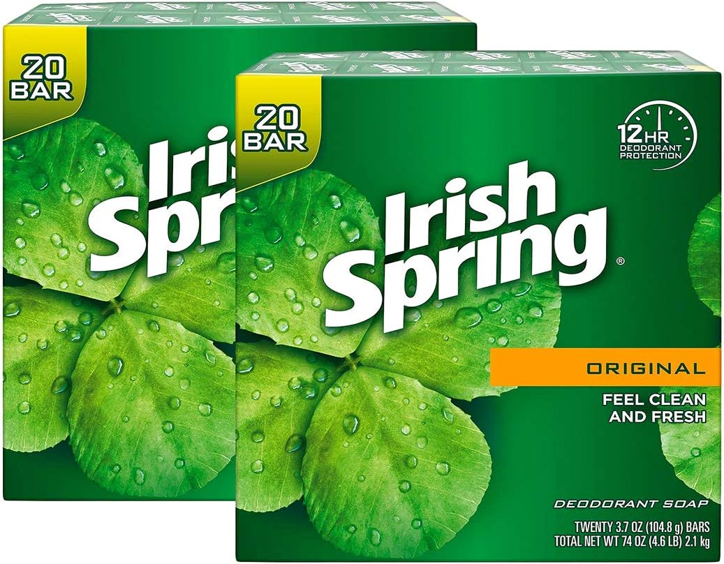 Amazon.com : Irish Spring Deodorant Soap Original Scent, 20 Bars (Pack ...