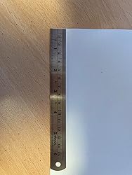 Stainless Steel Ruler 12 Inch and 6 Inch Metal Rule Kit with Conversion ...