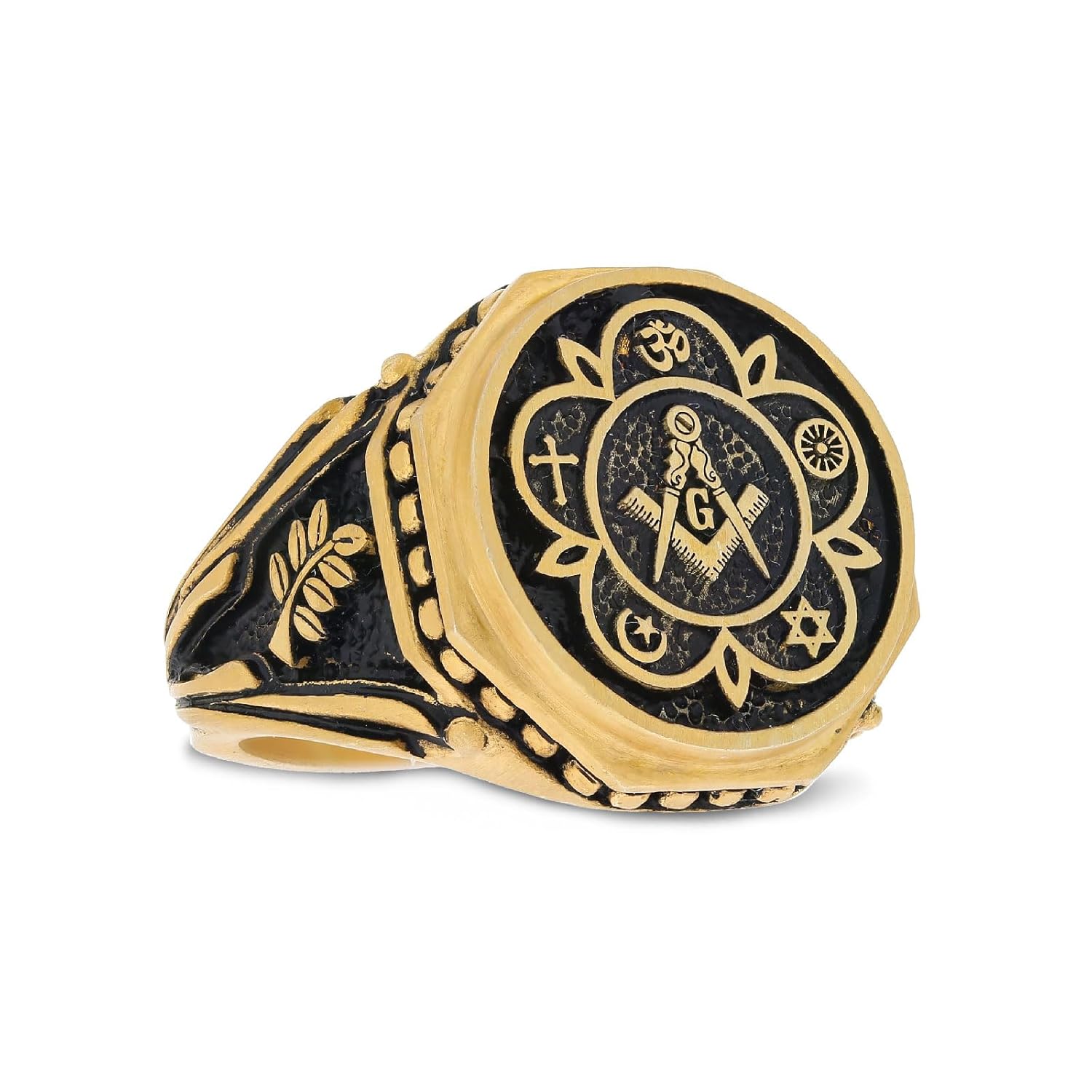 Amazon.com: Handmade Masonic Ring for Men,Masonic Ring, Freemason Ring ...