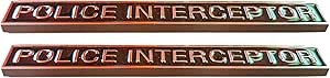 Amazon.com: Muzzys (SET OF TWO) Police Interceptor Badge Emblems ...