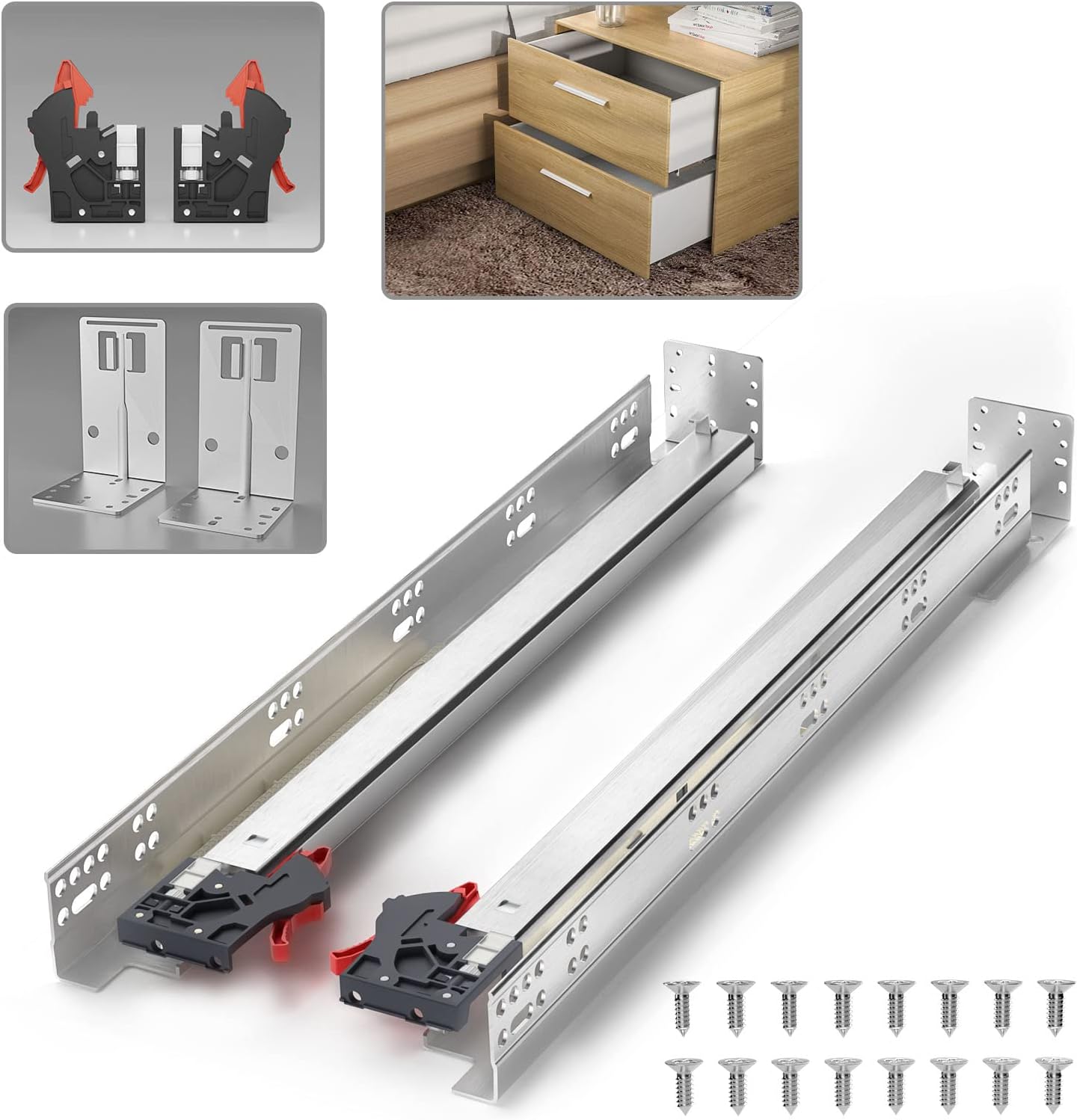 18'' Blum Heavy-Duty Tandem BLUMotion Undermount Drawer Slides (Pair ...
