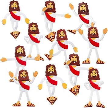 Amazon.com: Arrowbash 24 Pcs Sunday School Bendable Jesus Character ...