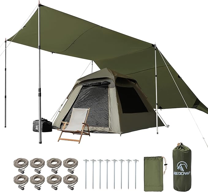 Amazon.com: REDCAMP 10x17ft Large Waterproof Camping Tarp, Hammock Rain ...