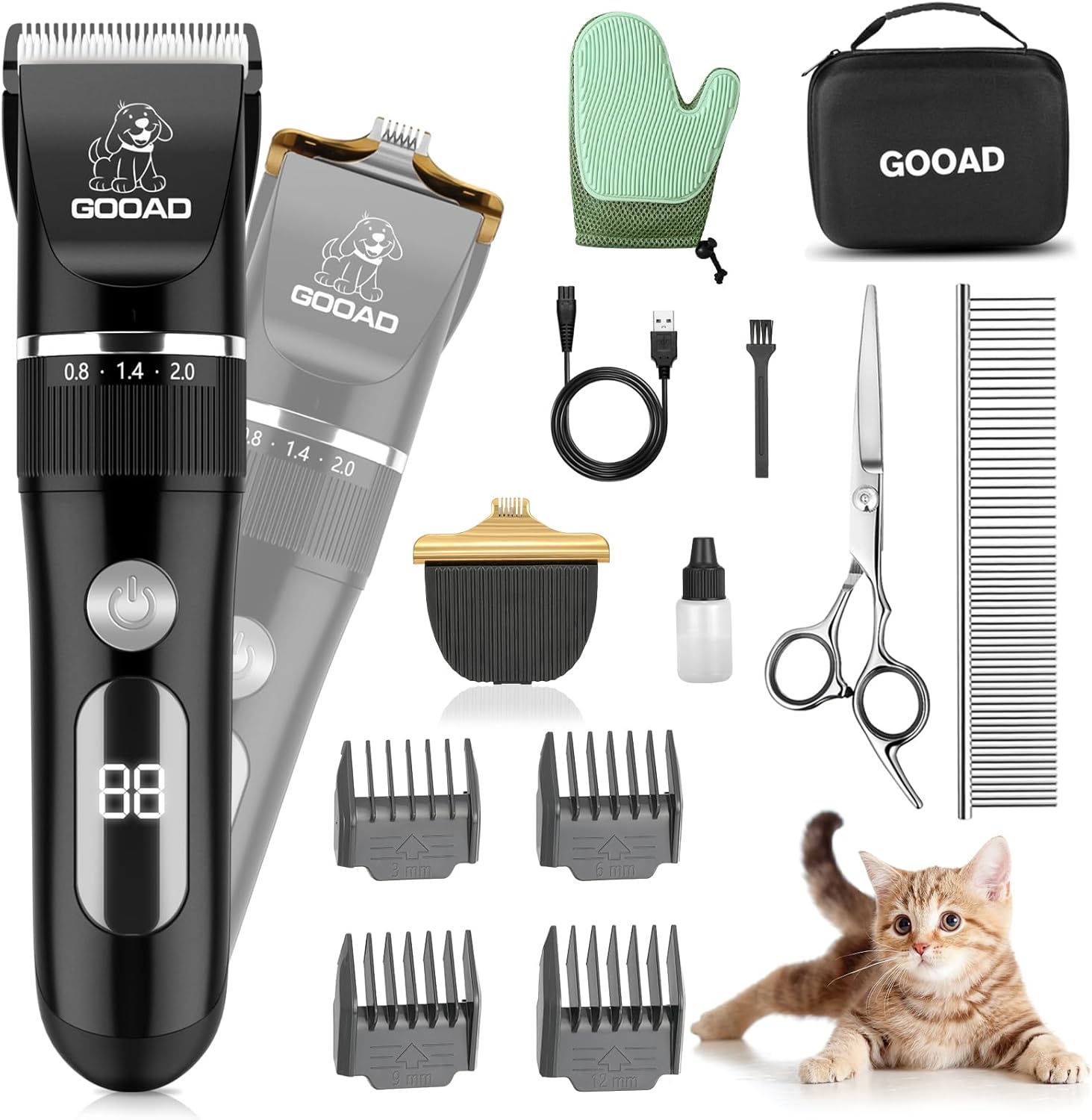 Amazon.com: Gooad Cat Grooming Kit, Cat Clippers for Matted Hair ...