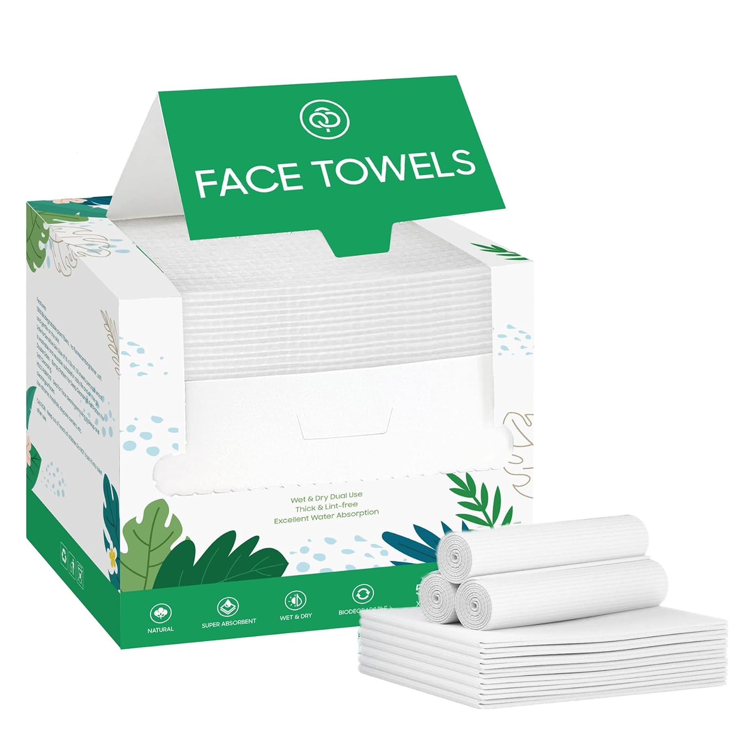 Amazon.com: Disposable Face Towel 50 Count,Biodegradable Clean Towels ...