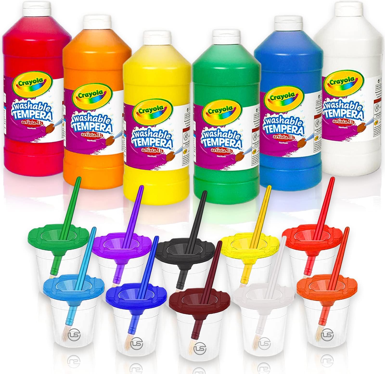Amazon.com: Kids Painting Set, Washable Paint for Kids with Paint Cups ...