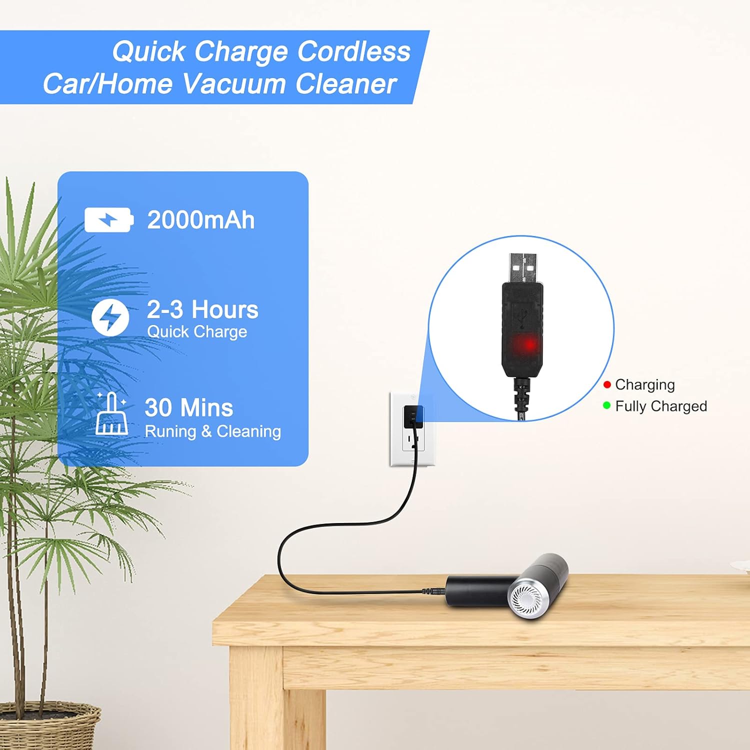 Handheld Vacuum Cleaner Cordless Uplayteck Keyboard Vacuum Mini Car ...