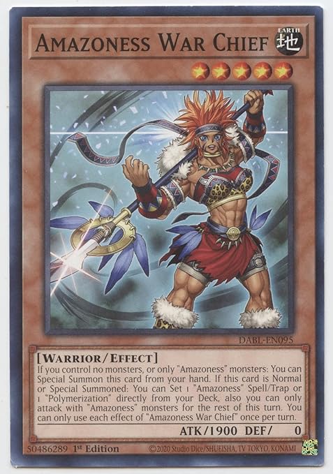 Amazon.com: Yu-Gi-Oh! Amazoness War Chief - DABL-EN095 - Common - 1st ...