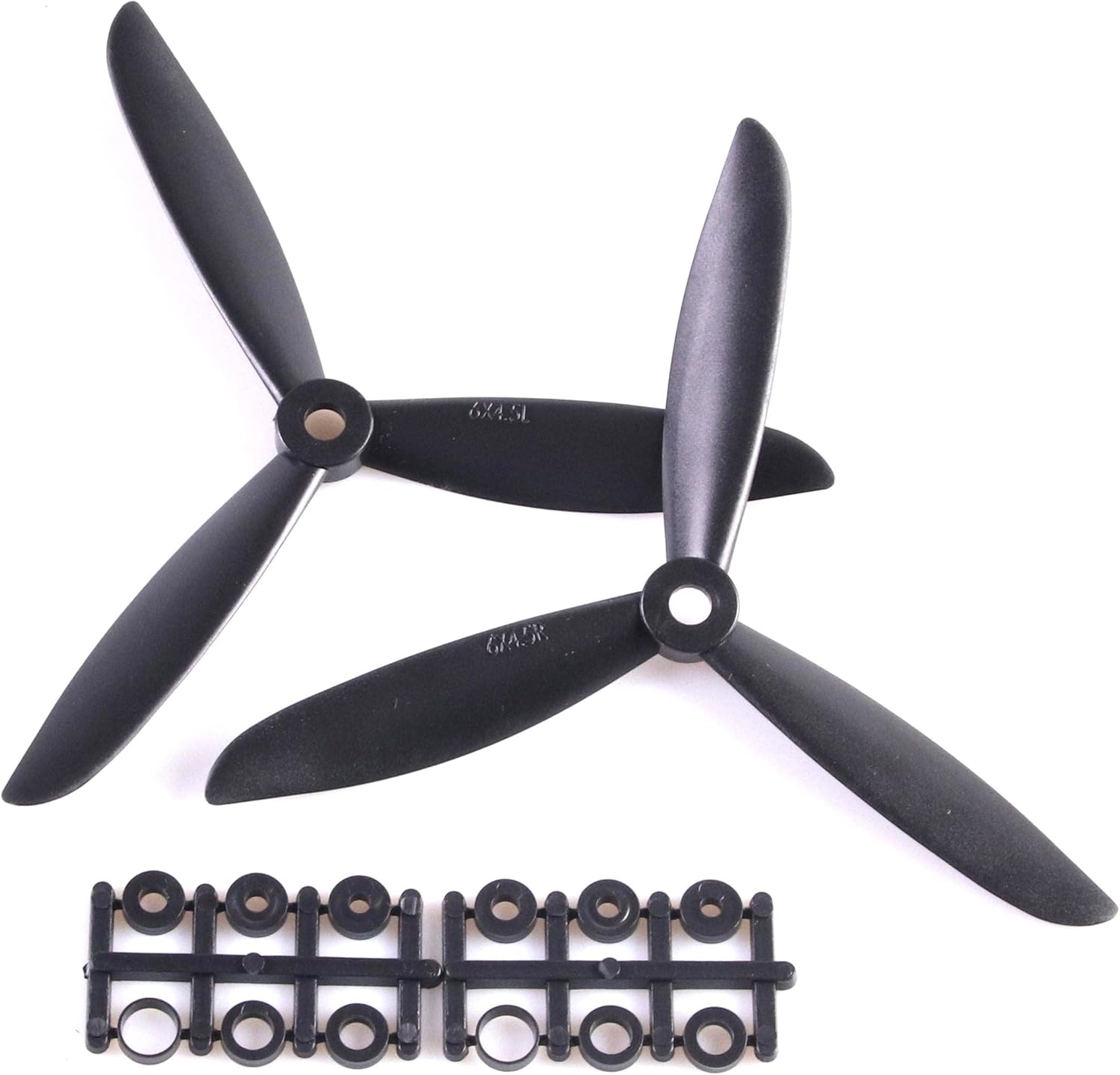 Amazon.com: 2Pcs Prop 5030 5045 6030 6045 6x4.5 Black 3-Blade Propeller ...