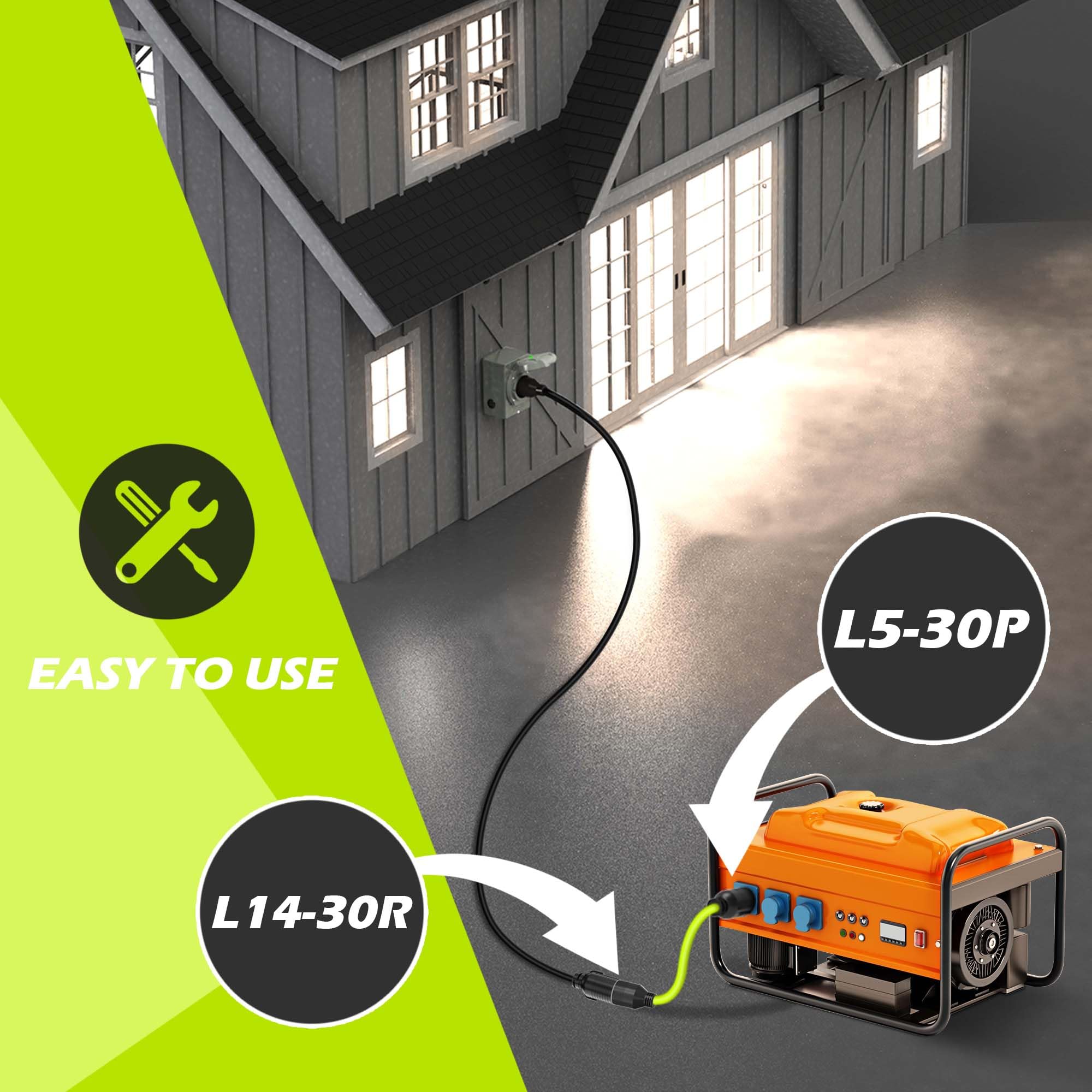 Snapklik.com : CircleRiver 4 Prong To 3 Prong Generator Transfer Switch ...