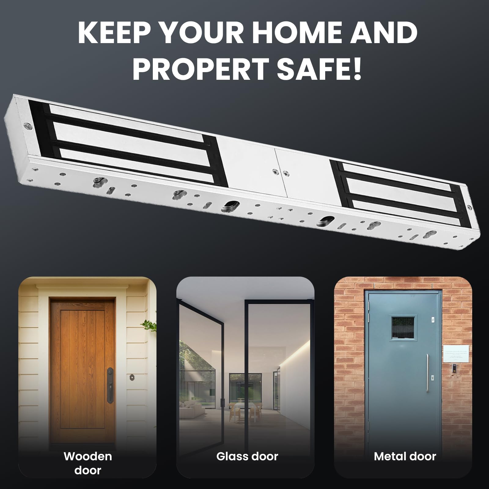 Snapklik.com : 600lb2 Electric Magnetic Double Door Lock Double 600lbs ...