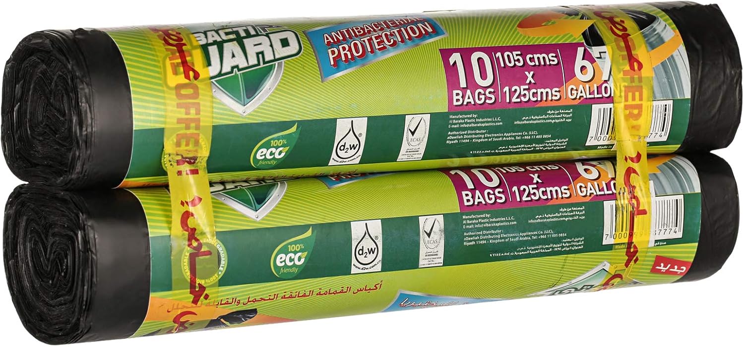 Bacti Guard Black Rolls 105 x 125 Cm, 67 Gallon, 10 x 2 x 10 pc ' : Buy ...