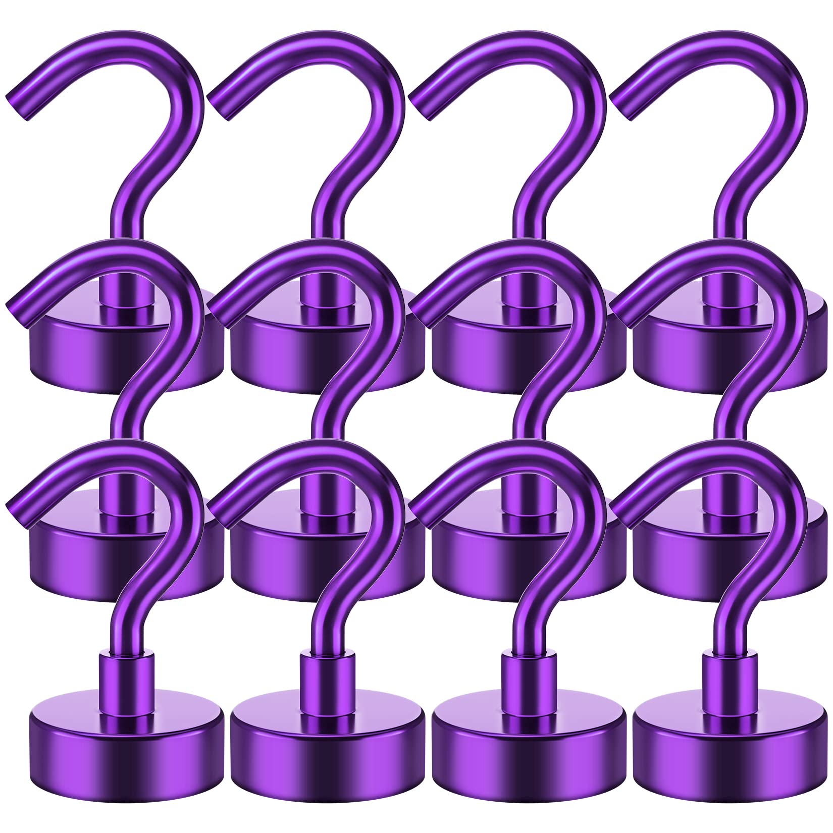 Amazon.com: VNDUEEY 10 Pack Purple Magnetic Hooks, 22Lbs Heavy Duty ...