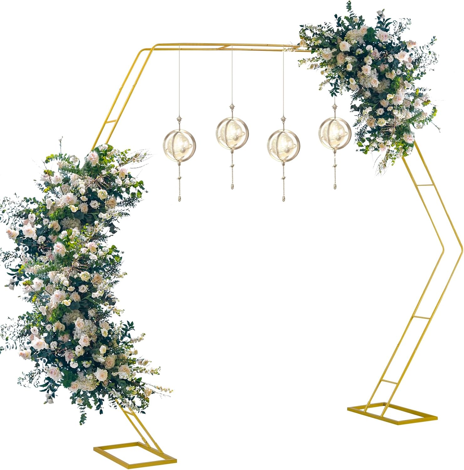 Amazon.com: Arch Backdrop Stand,7.2FT Wedding Arches, Gold Heptagonal ...