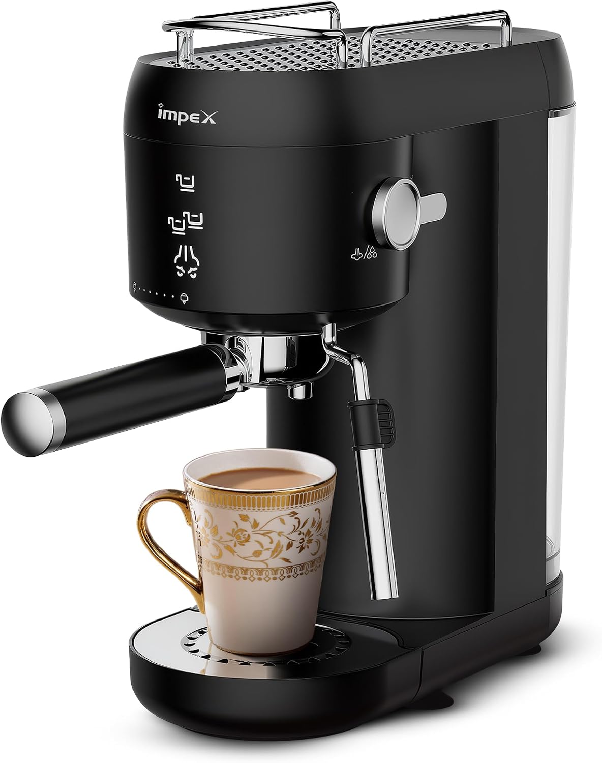 Impex Espresso Coffee Maker,1400W Coffee Machine 1 Litter,3 Preset ...